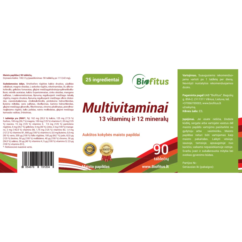 Multivitaminai Nemokamas siuntimas | Biofitus