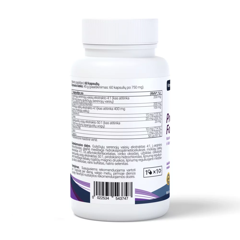 Maisto papildas Prostatos formulė 60 kapsulių 21,30€ | Biofitus