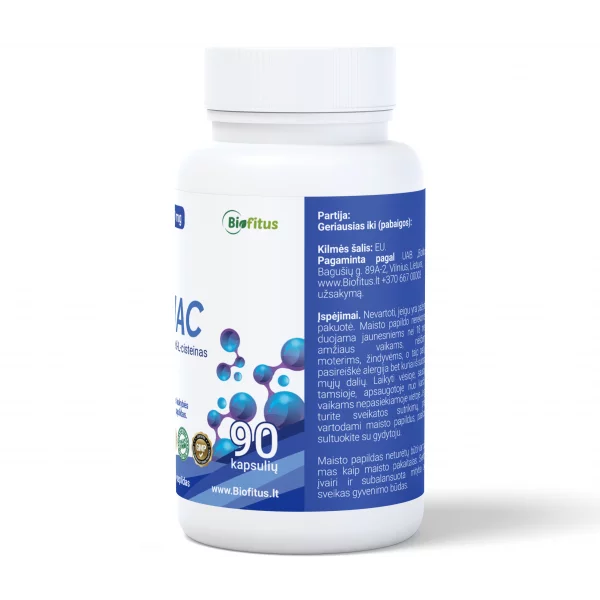 NAC 500 mg | N-acetil-L-cisteinas | Siuntimas 0€ | Biofitus