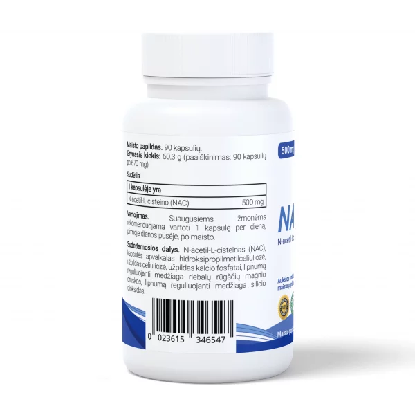 NAC 500 mg | N-acetil-L-cisteinas | Siuntimas 0€ | Biofitus