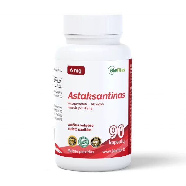 Astaksantinas 6mg 90 kapsulių | 0€ siuntimas | Biofitus